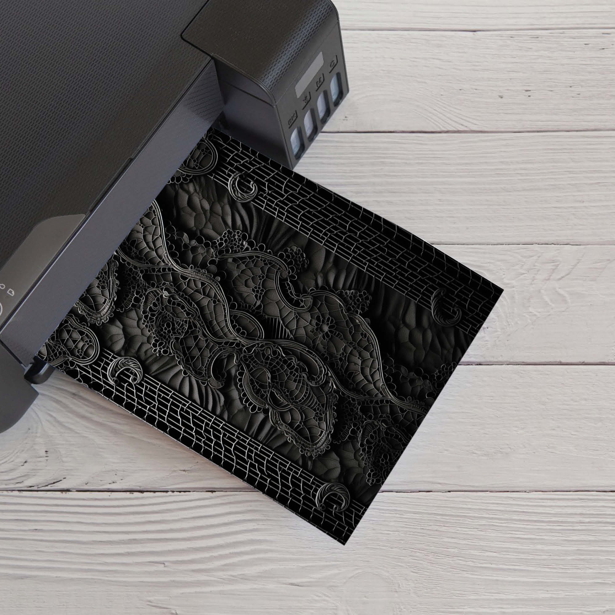 Black Lace Digital Paper for Junk Journal Kit, Mixed Media Art ...