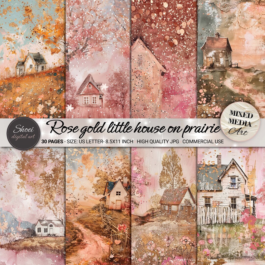 Little House on the Prairie Digital Paper, 30 Pages 8.5X11 Size for ...
