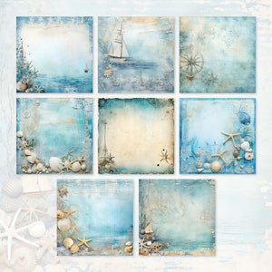 Sea Breeze - 12X12 Digital Paper for Scrapbooking, Junk Journals, and ...