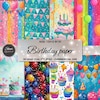 Happy Birthday Pink 12x12 Scrapbook Page Kit for Birthday Party, Cake ...