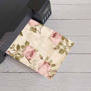 Vintage Roses Digital Paper, Antique Floral Scrapbook Paper, Shabby ...