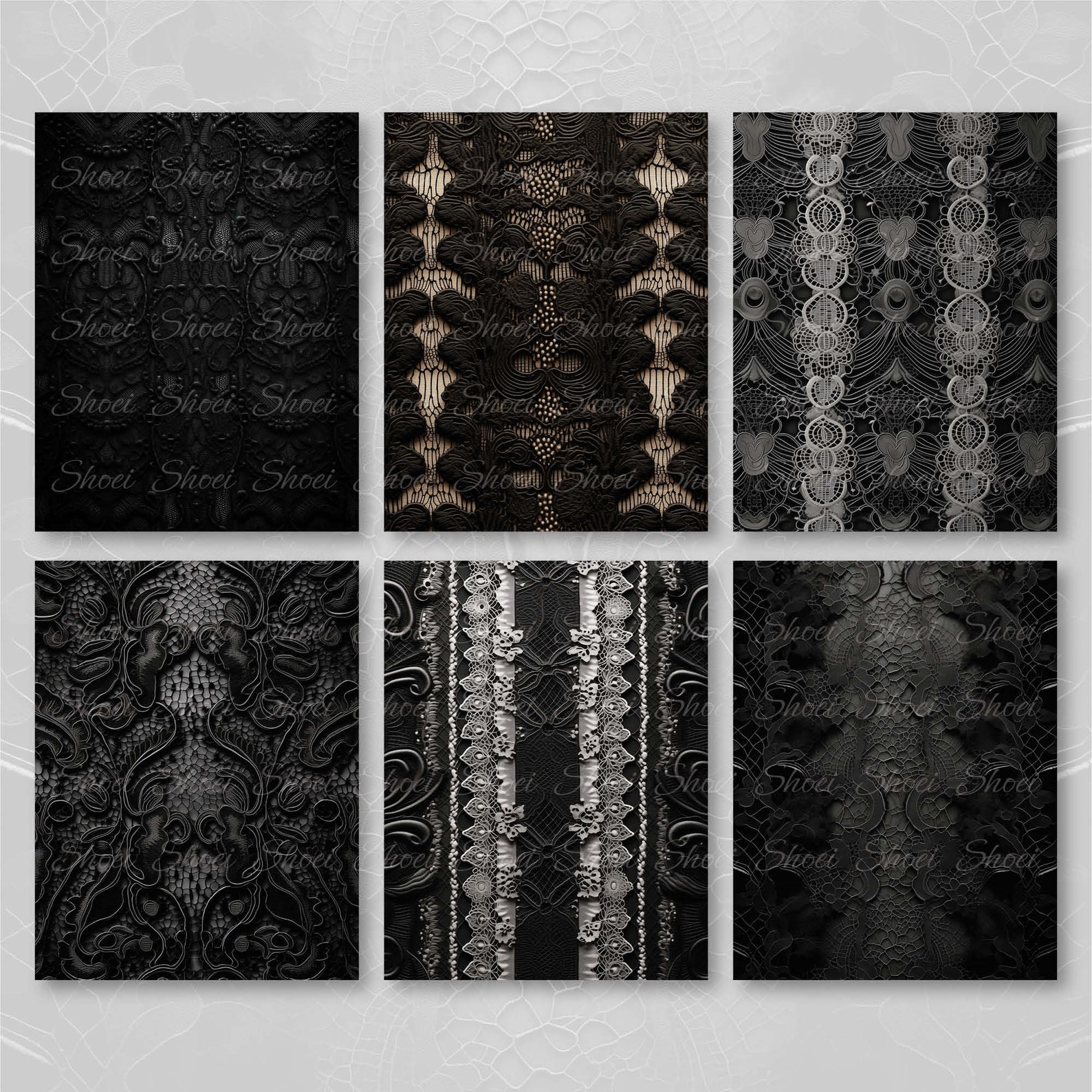 Black Lace Digital Paper for Junk Journal Kit, Mixed Media Art ...