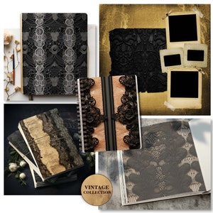 Black Lace Digital Papers - 30 Elegant Lace Designs, Gothic ...