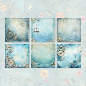 Sea Breeze - 12X12 Digital Paper for Scrapbooking, Junk Journals, and ...