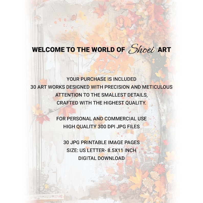 Autumn Digital Paper: 30 Fall Scrapbooking Backgrounds (8.5x11 JPG) - Etsy
