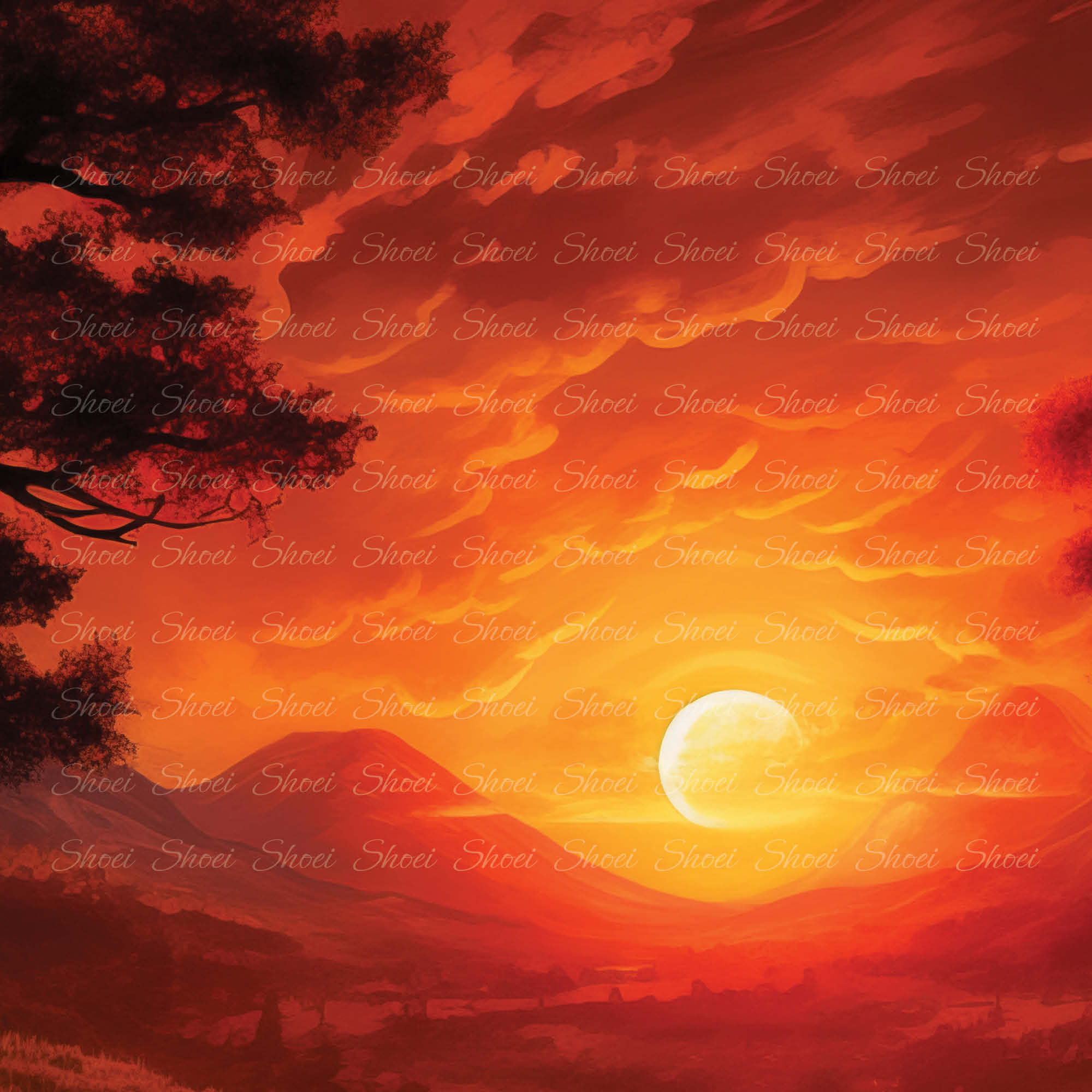 Printable Amazing Sunset Digital Paper, 30 Pages 8.5x11 Size for Junk ...