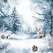 Watercolor Winter Forest Digital Paper: 30 Page Christmas Collection ...