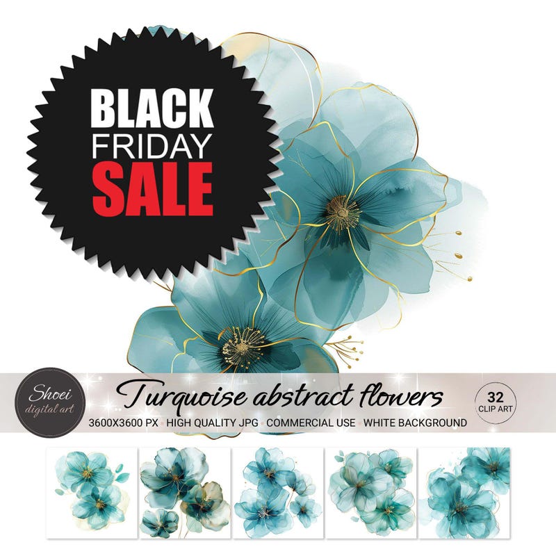 Turquoise Clipart - Etsy