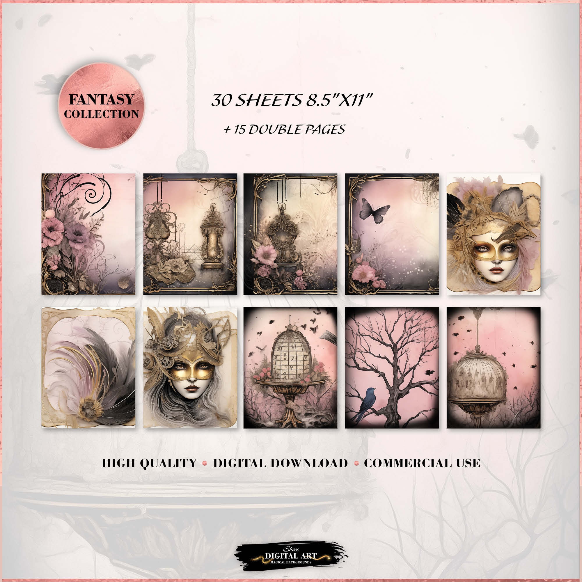 Opera Theater Fantasy Digital Art for Junk Journal Paper, Card Making ...