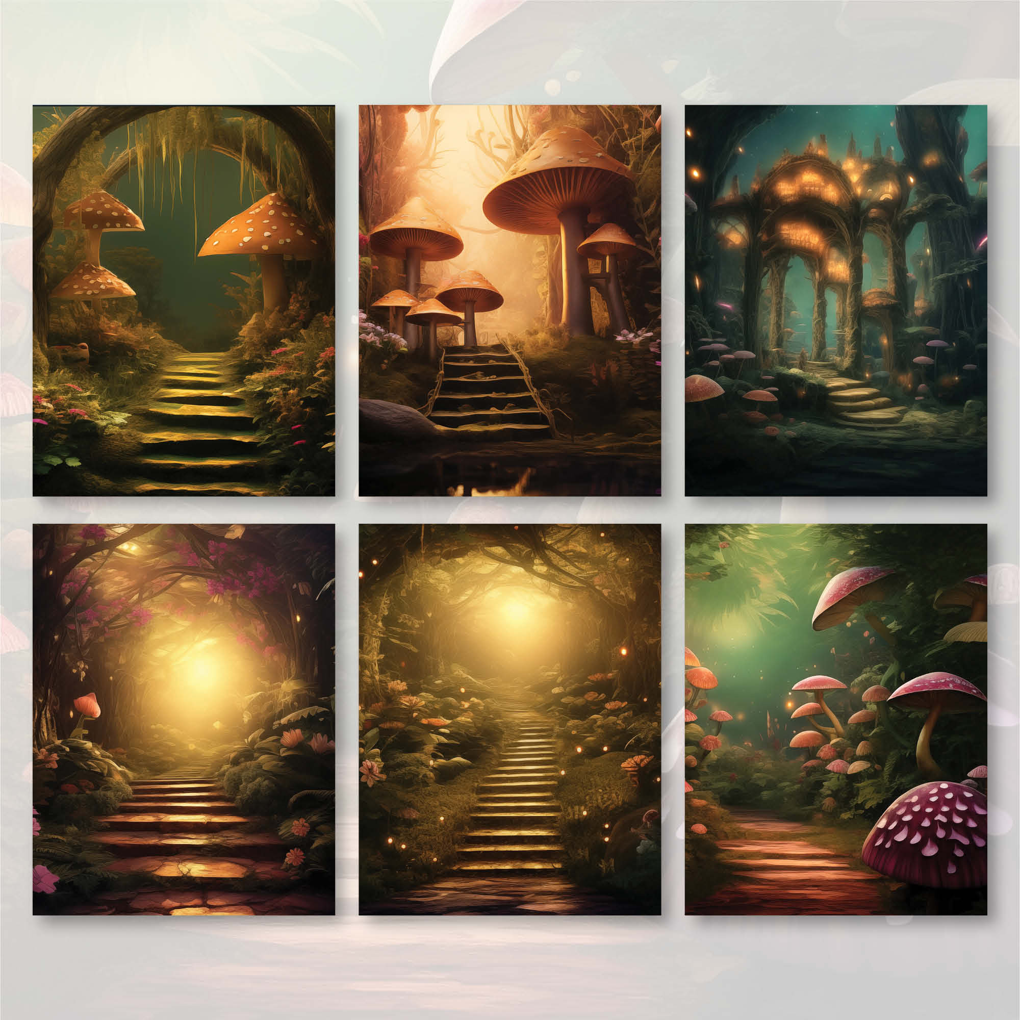 Printable Fantasy Forest Digital Paper, 30 Pages 8.5x11 Size for Junk ...