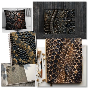 Snake Skin Texture Digital Paper Set 30 Pages 12x12 for Junk Journal ...