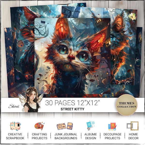 Fantasy Cat Art - Etsy