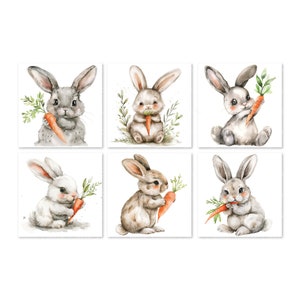 30 Cute Bunny With Carrot Watercolor Clipart - Art and Craft Projects ...