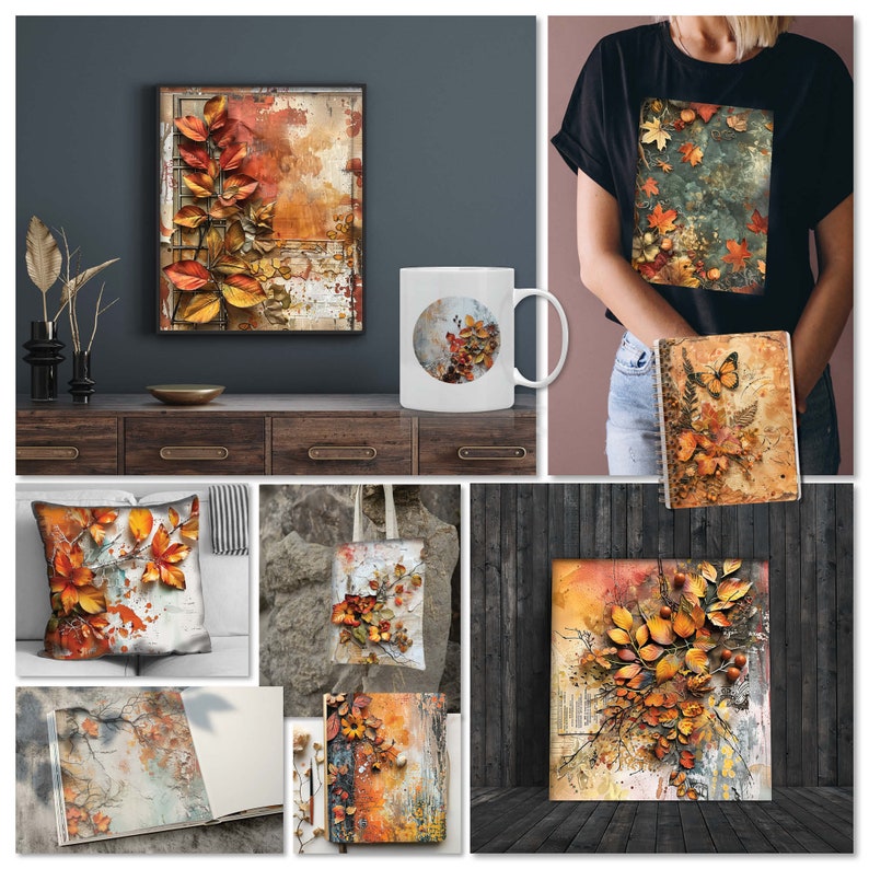 Autumn Digital Paper: 30 Fall Scrapbooking Backgrounds (8.5x11 JPG) - Etsy