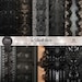 Black Lace Digital Paper for Junk Journal Kit, Mixed Media Art ...