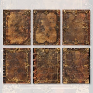 Vintage Journal Covers Kit: Medieval Book Pages (8.5x11) (digital ...