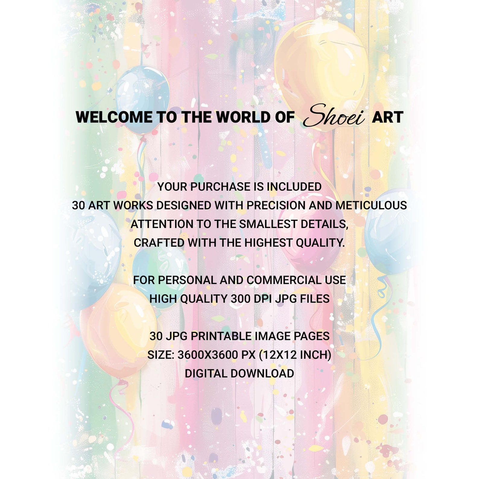 Birthday Party Digital Paper Set: 12x12 Scrapbook Backgrounds (digital ...