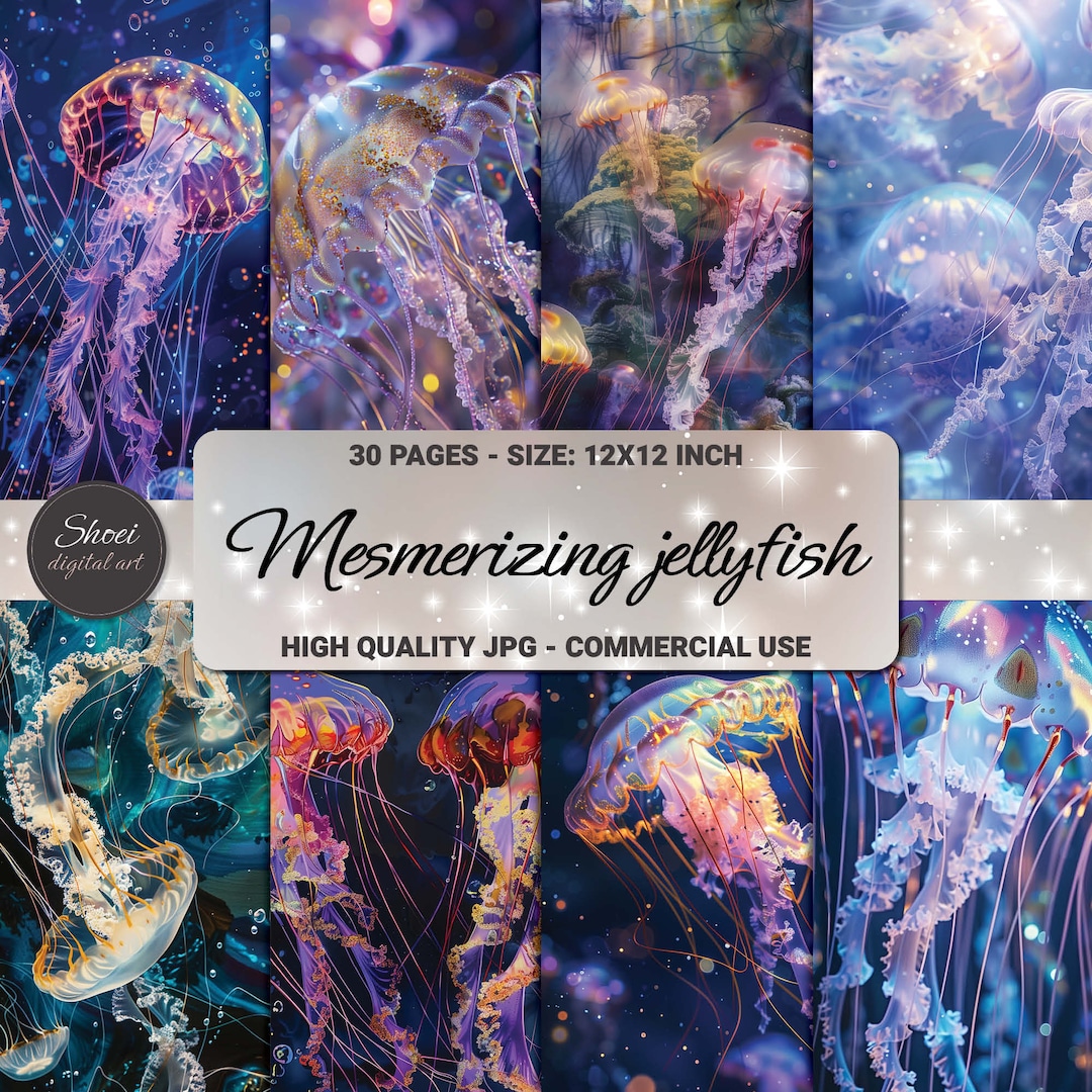Jellyfish Dreams 12X12 Digital Paper Pack | Scrapbooking, Card Making ...