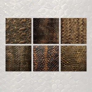 Snake Skin Texture Digital Paper Set 30 Pages 12x12 for Junk Journal ...