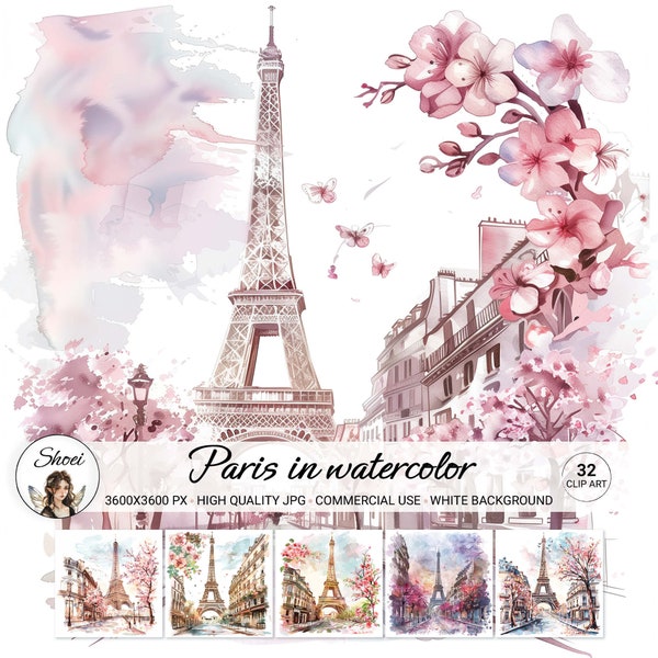 Paris Watercolor - Etsy
