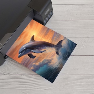 Dolphin Digital Paper, 30 Pages Portrait Size for Junk Journal ...