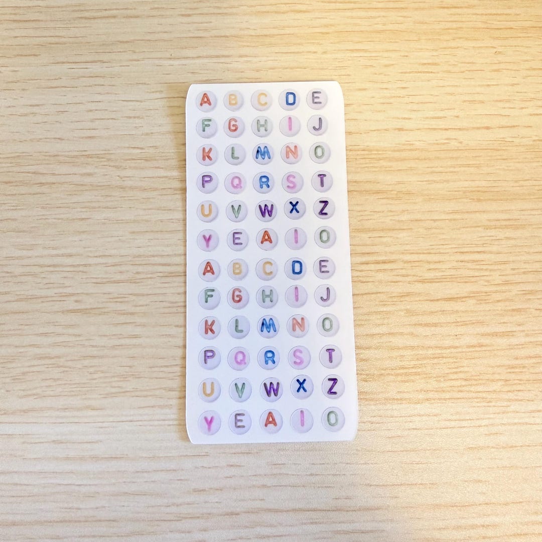 Alphabet Bead Letter Stickers - Junk Journaling Stickers - Etsy