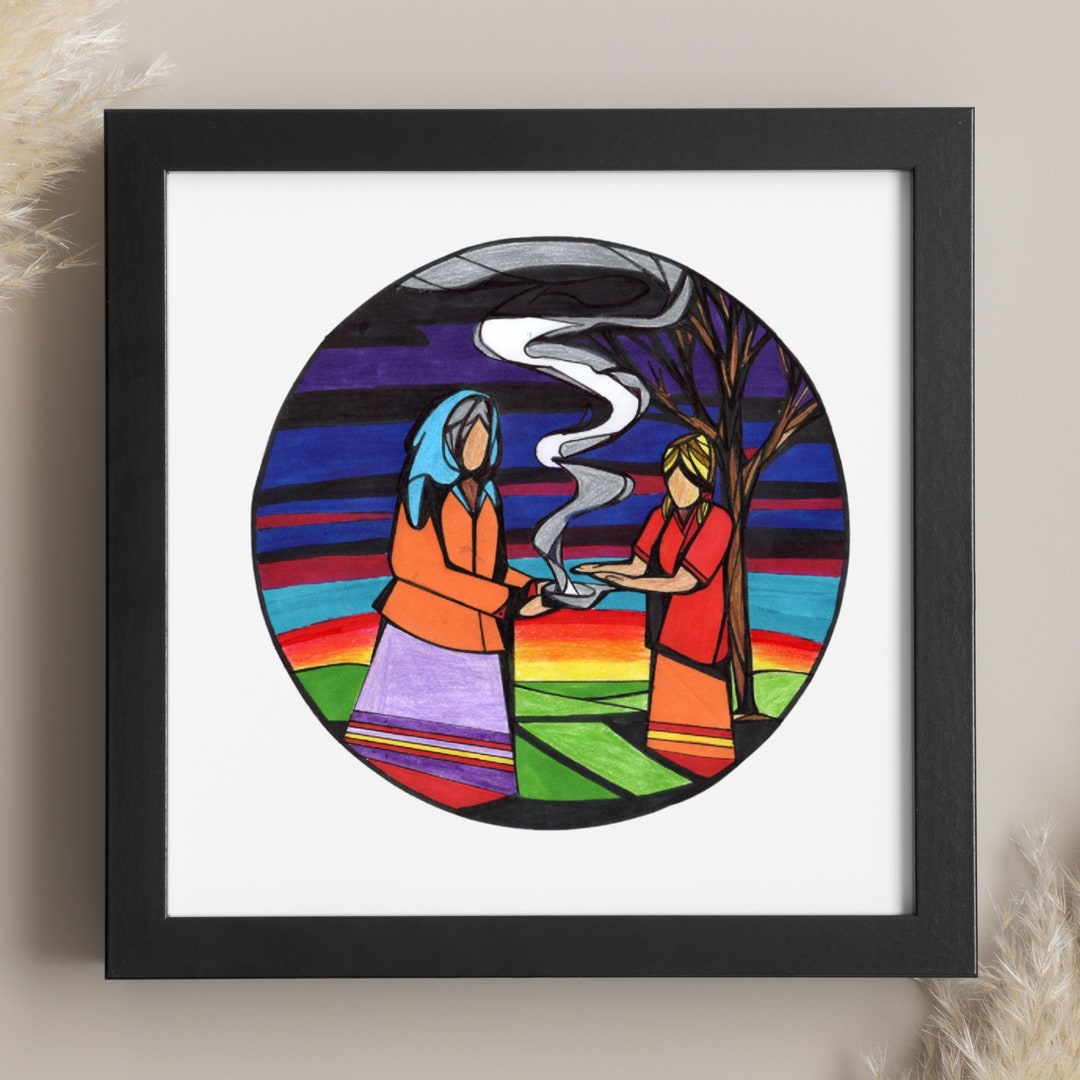 Native Design Canvas Wall Art, Office Wall Decor, Custom Livingroom Art ...