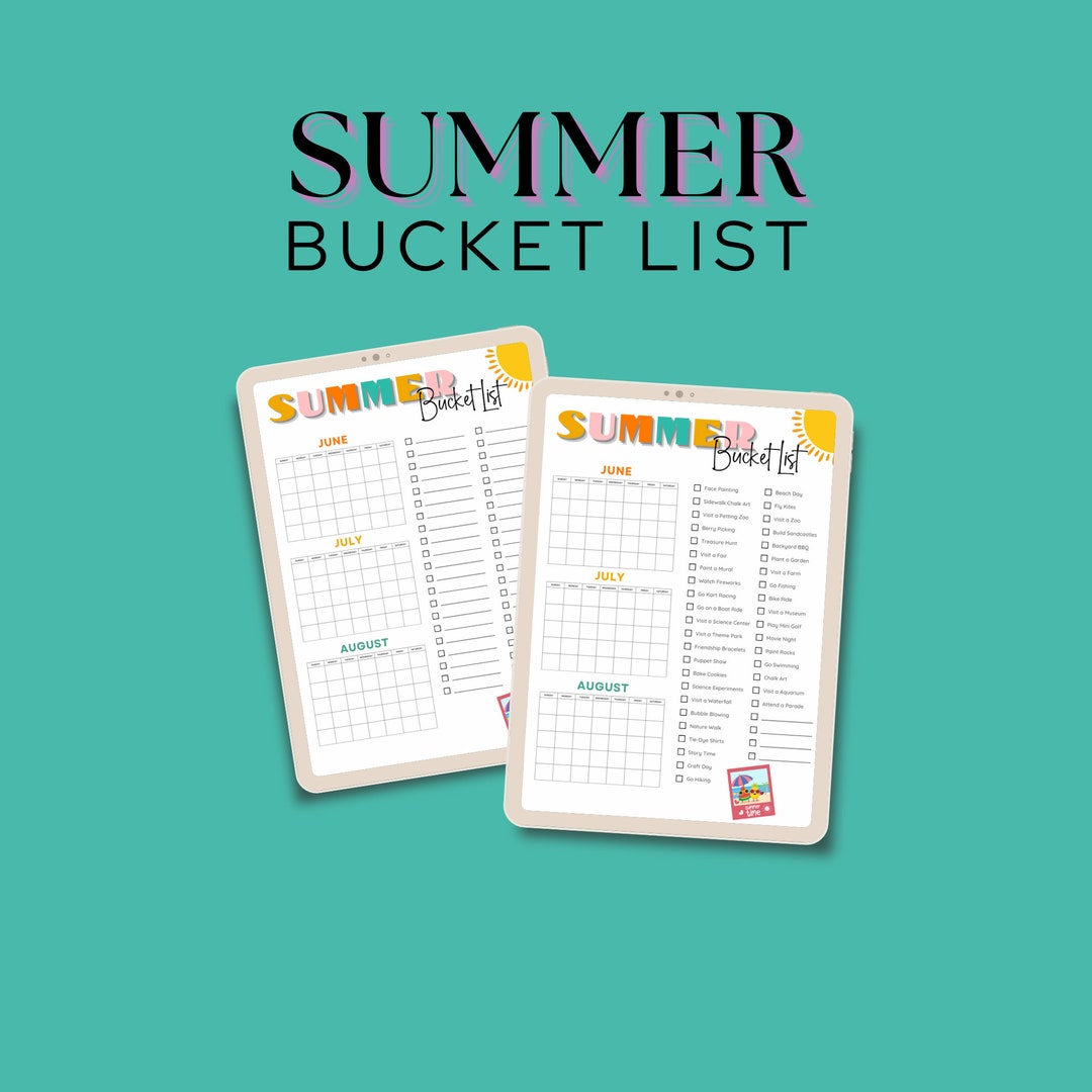 Summer Activity Planner for Kids | Boredom Buster Printable | Fun ...