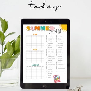 Summer Activity Planner for Kids | Boredom Buster Printable | Fun ...