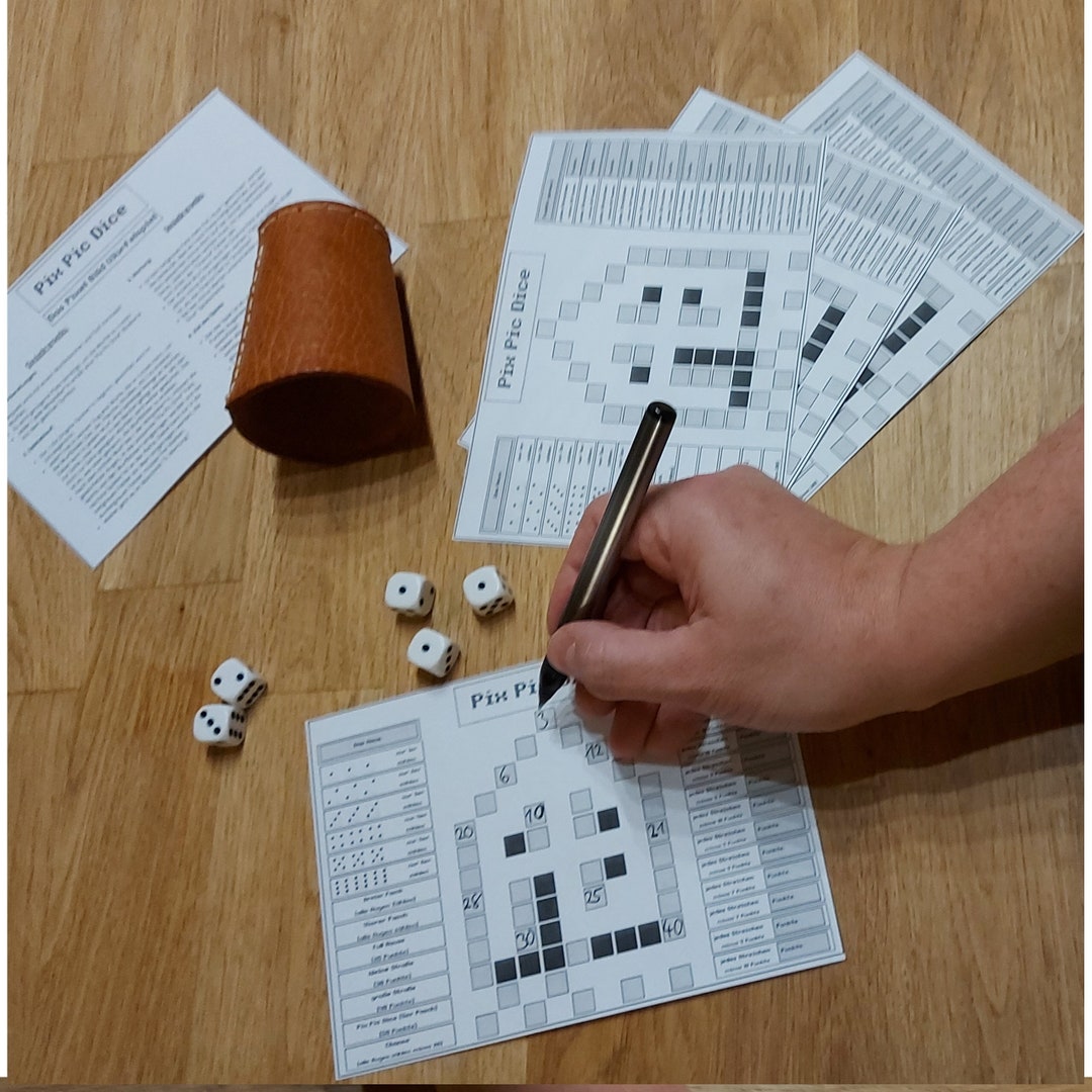 Dice Game Pix Pic Dice / Puzzle / Whole Family / Family Game / Dice - Etsy