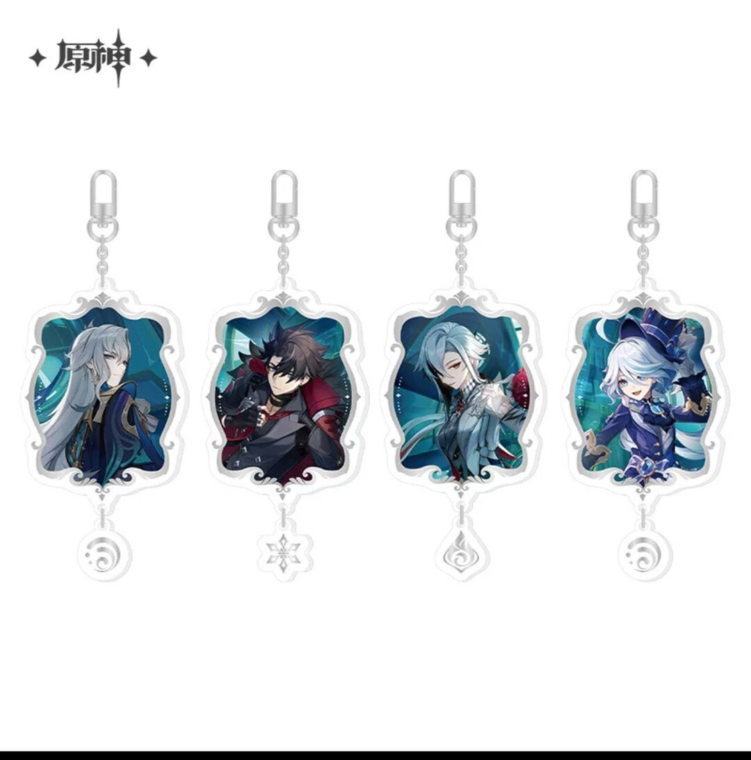 Genshin Impact Official Acrylic Charm/keychain, Wriothesley, Arlecchino ...