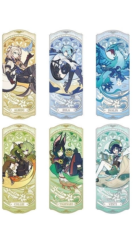 Genshin Impact Official Collection Cards, Venti, Albedo, Tighnari ...