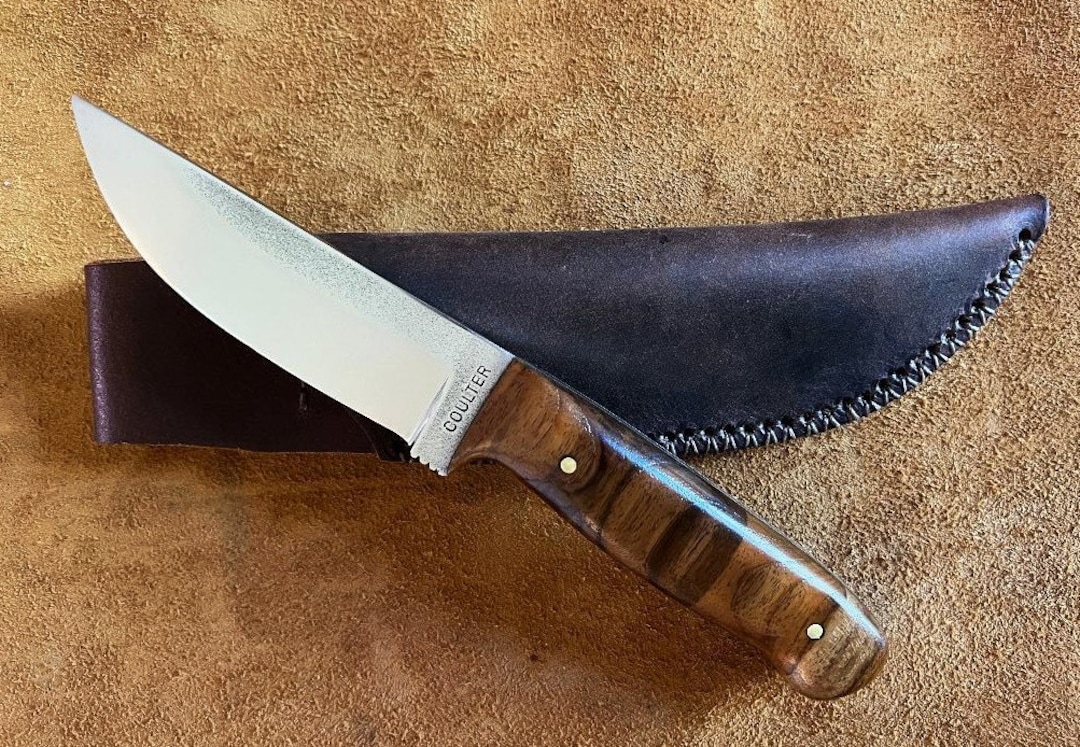 Handmade Hunting Knife Drop Point Fixed Blade 440c Stainless Steel Teak ...