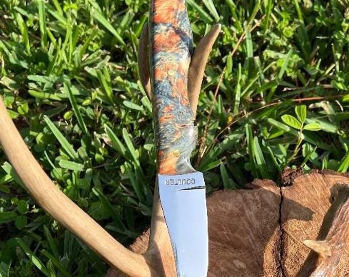 Handmade Hunting Knife Trailing Point Fixed Blade 1095 High Carbon ...