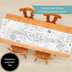 Baby Shower Coloring Table Runner - Etsy UK