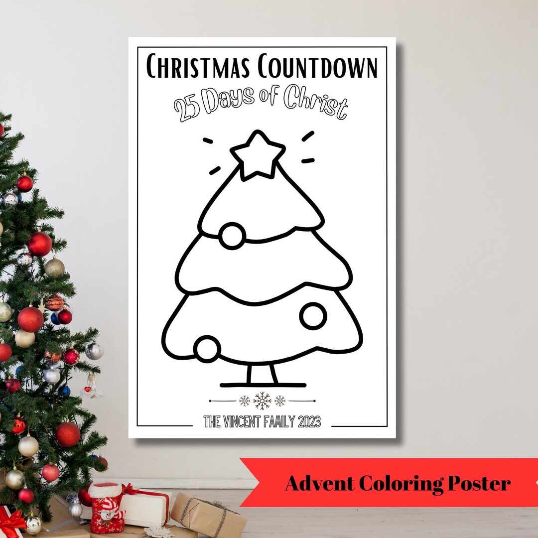 25 Days of Christ Poster Christmas Countdown Christmas Poster Coloring ...