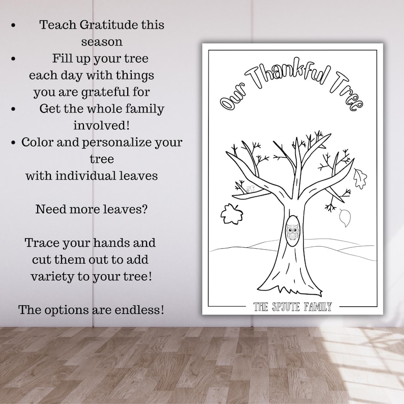 Custom Grateful Tree, Gratitude Activity, Gratitude Lesson ...