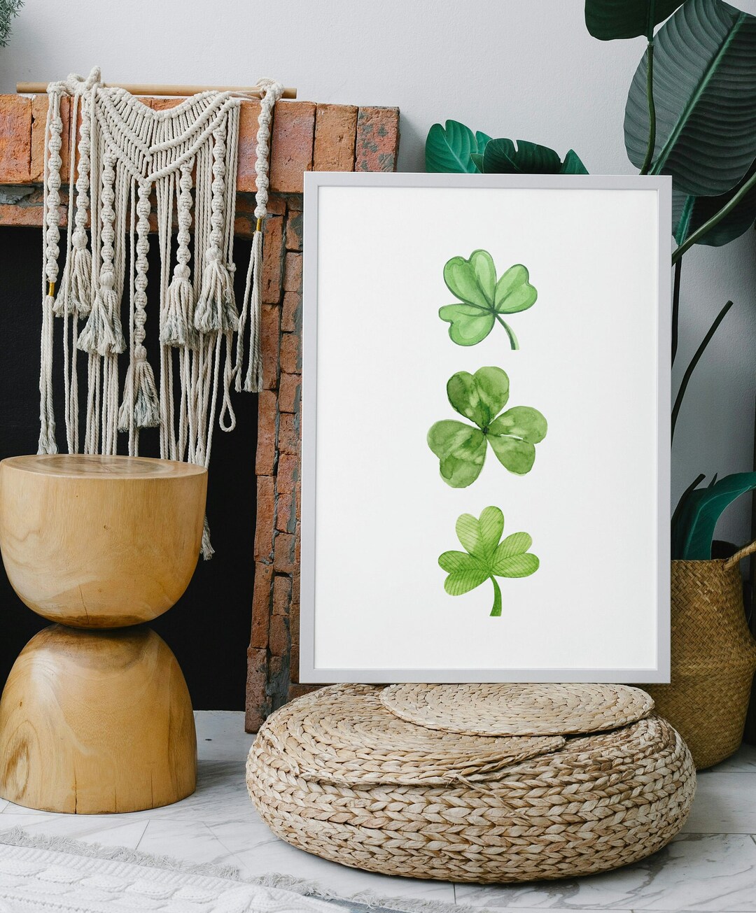 Shamrock Art Print, Watercolor Shackrock Art, St Patricks Day Decor ...