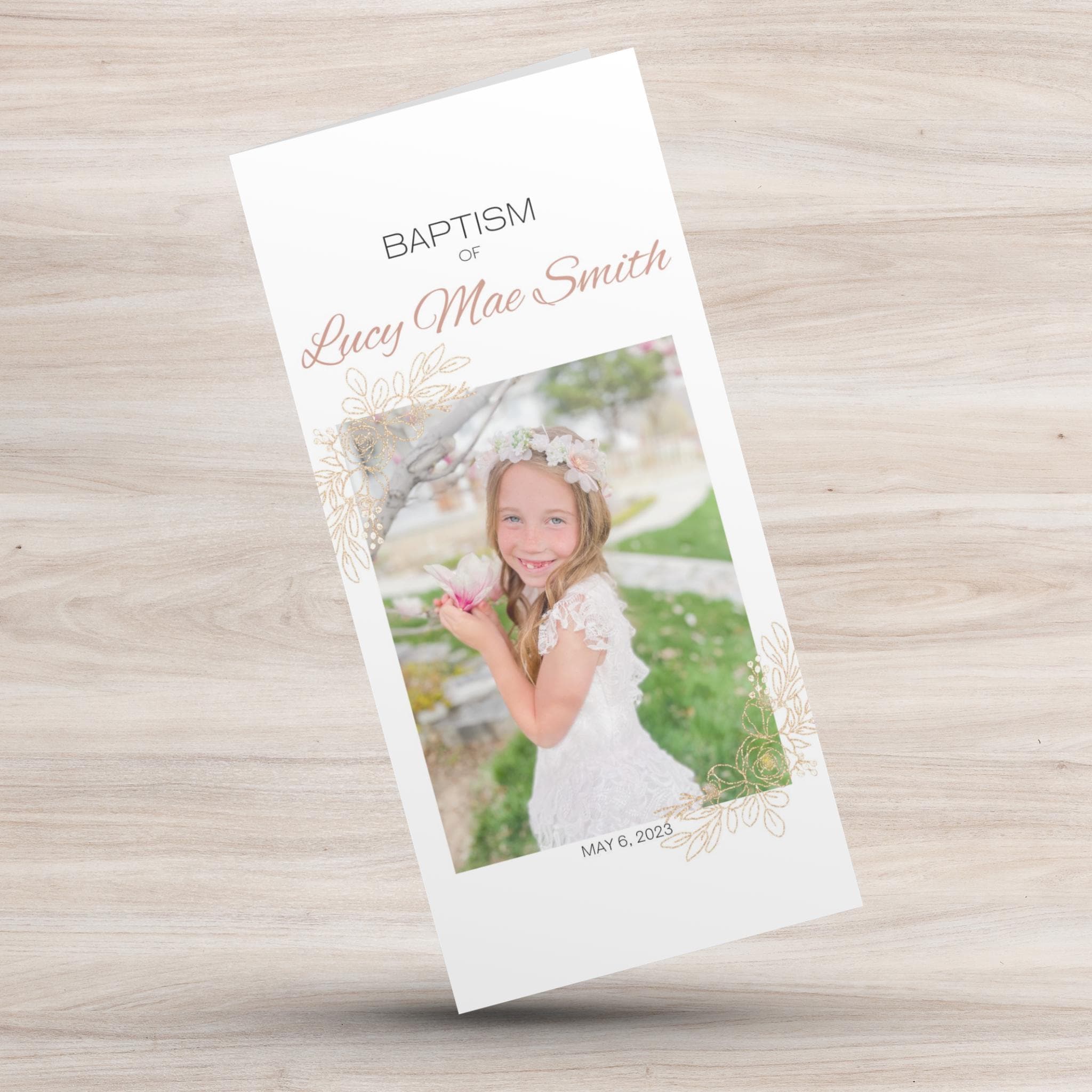 Custom LDS Baptism Program Template, Baptism Program Printable ...