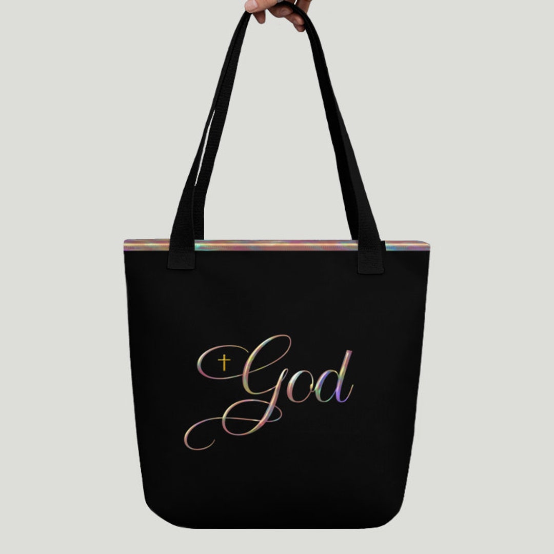 God and Cross Christian Tote Bag Aesthetic Religious Gifts for Mom ...