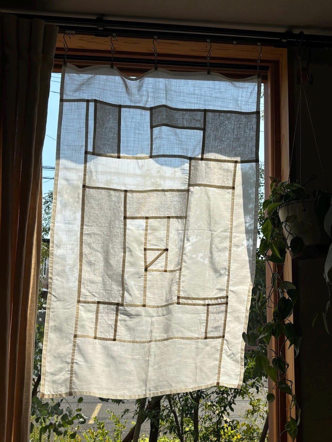 Modernized Pojagi Shade/ Wall Hanging/ Divider/ Tapestry - Custom-made ...