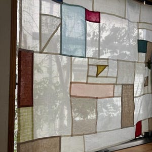 Modernized Pojagi Shade/ Wall Hanging/ Divider/ Tapestry - Custom-made ...