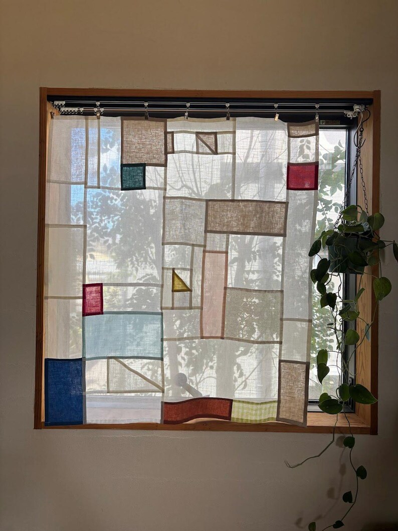 Modernized Pojagi Shade/ Wall Hanging/ Divider/ Tapestry - Custom-made ...