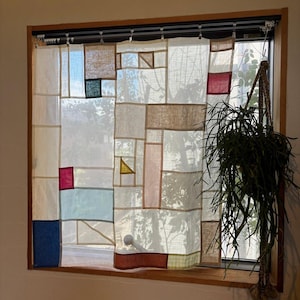 Modernized Pojagi Shade/ Wall Hanging/ Divider/ Tapestry - Custom-made ...