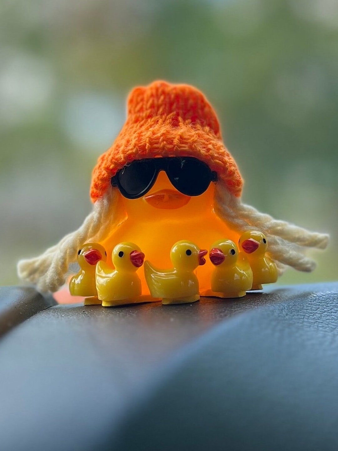 Custom Rubber Jeep Duck Mom With Dreadlocks, Beanie, Sunglasses & Baby ...