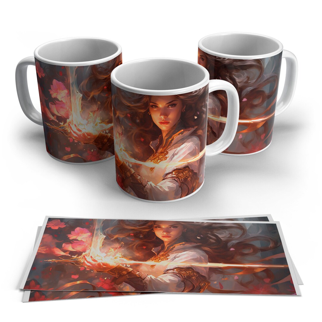 Sublimation Stencils, Waifu, Anime Girl, Mug Sublimation Stencils, Mug ...