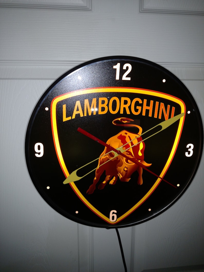 New--lamborghini Vintage PAM Style Electric Wall Clock--(((((updated ...