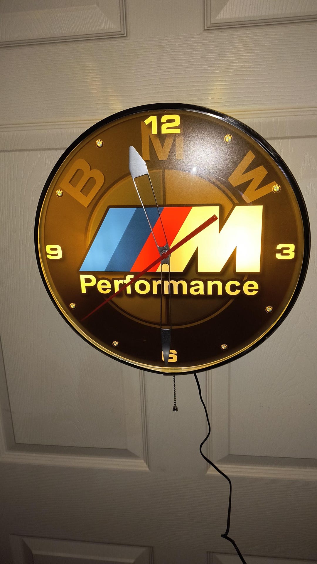 New BMW PERFORMANCE M Logo Pam Style Led Light Wall Clock--custom ...
