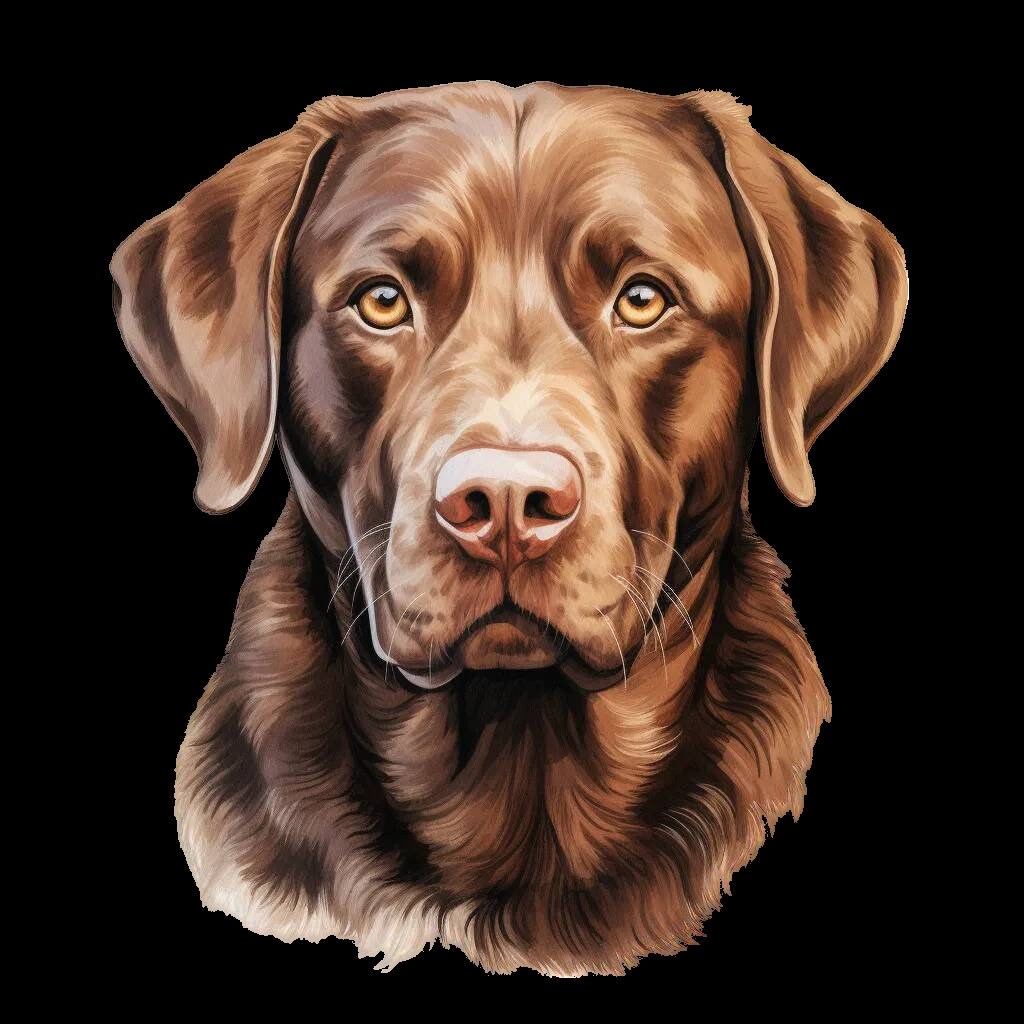 Brown Lab Digital PNG File | Dog Illustration | Brown Lab Clip Art ...