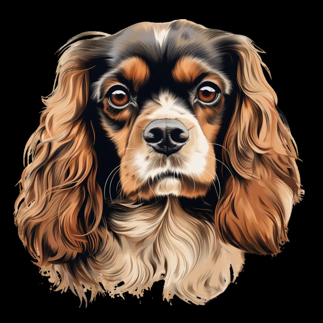 King Charles Digital PNG Image | Dog Illustration | King Charles Clip ...